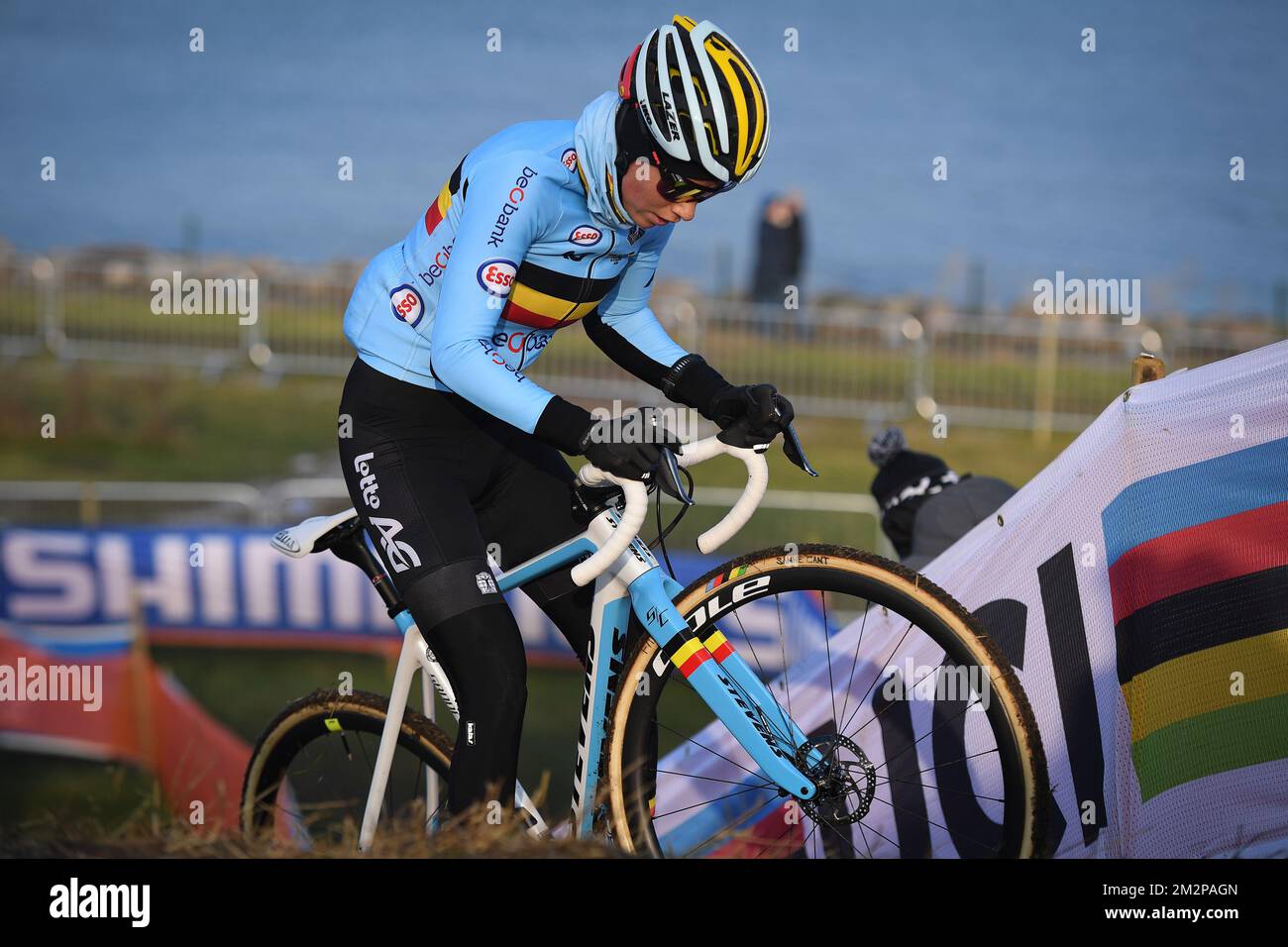 Belgian Sanne Cant pictured in action during the morning training ...