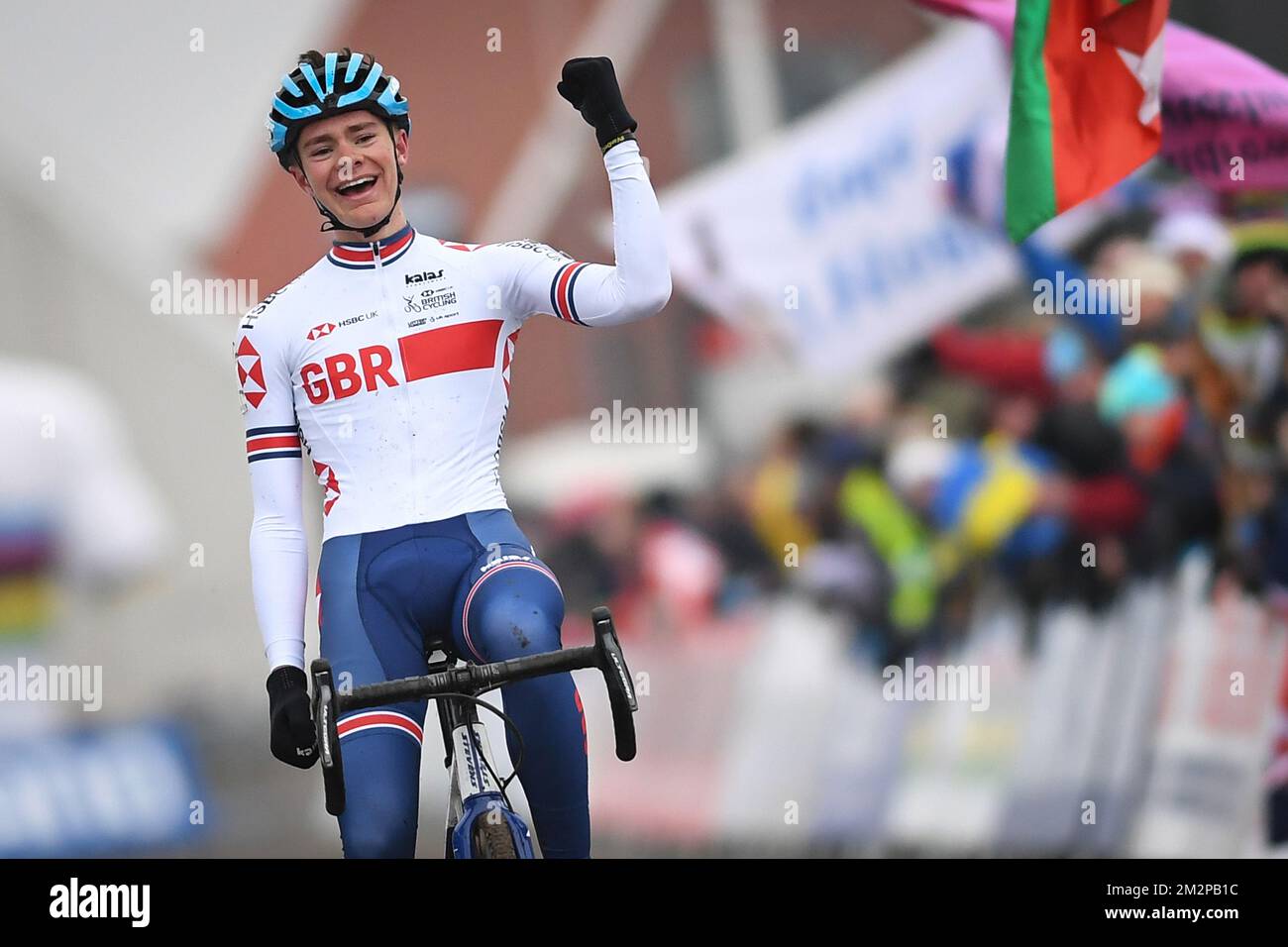 Britsh Ben Tullet celebrates as he crosses the finish line to win the ...