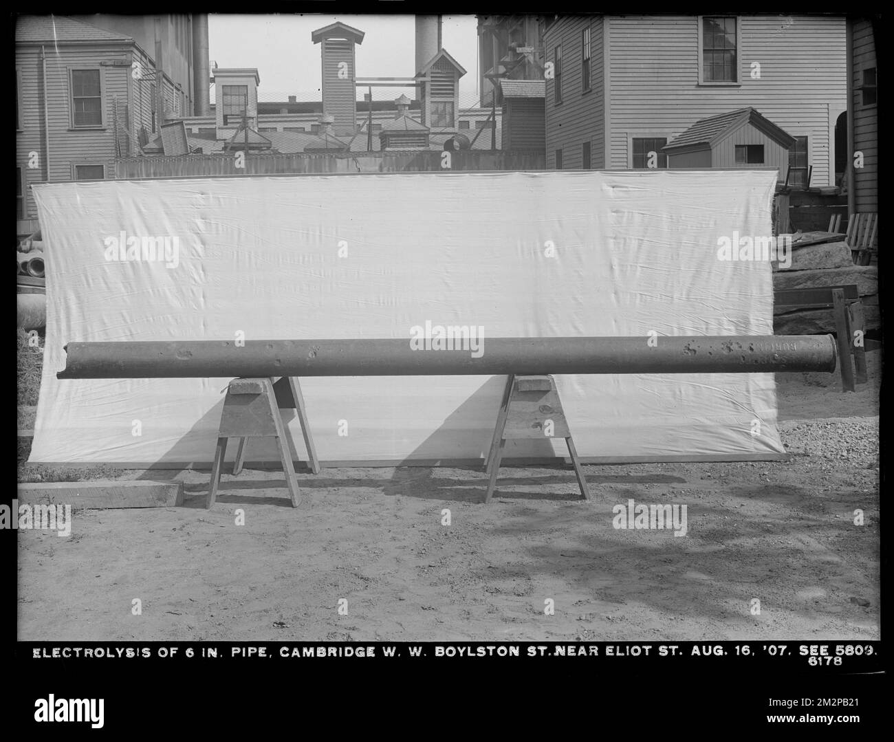 Electrolysis, electrolysis of 6-inch pipe, Cambridge Water Works ...