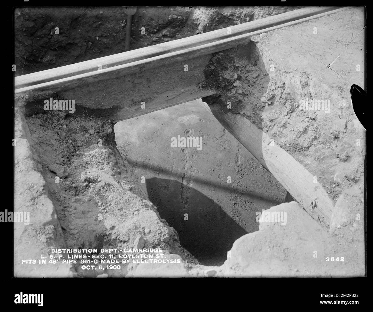 Electrolysis, Low Service Pipe Lines, Section 11, Boylston Street, pits ...