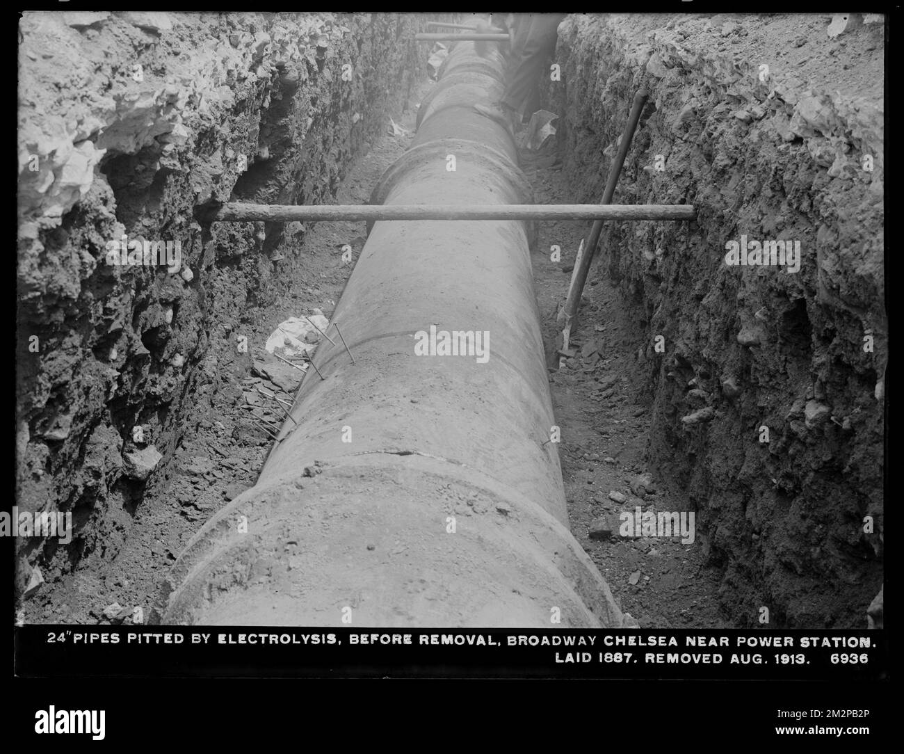 Electrolysis, Low Service Pipe Lines, 24-inch pipes pitted by ...