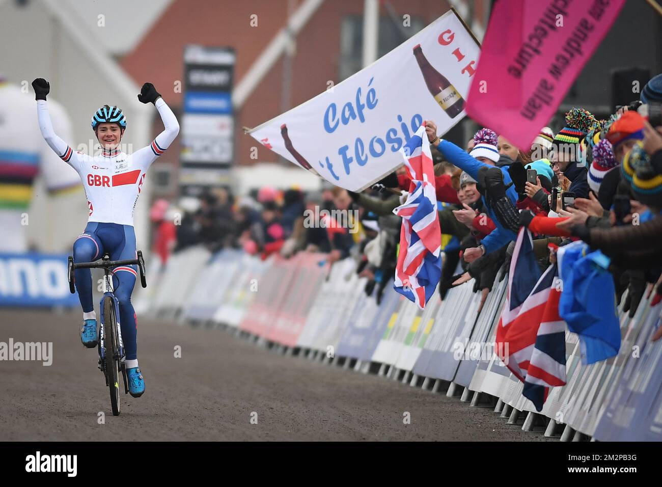 Britsh Ben Tullet celebrates as he crosses the finish line to win the ...