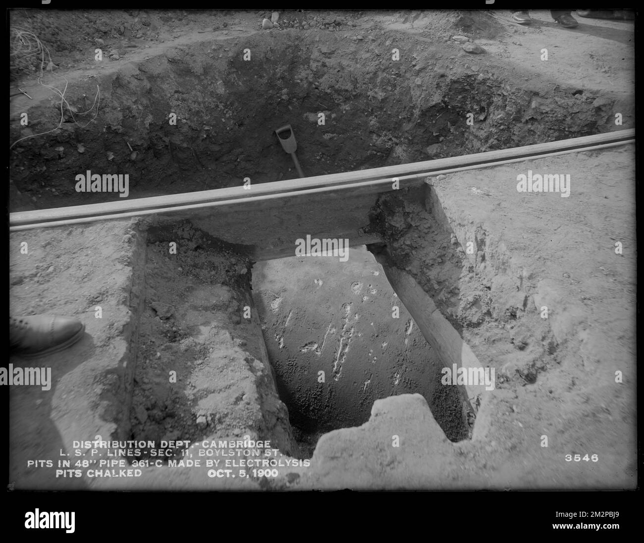 Electrolysis, Low Service Pipe Lines, Section 11, Boylston Street, pits ...