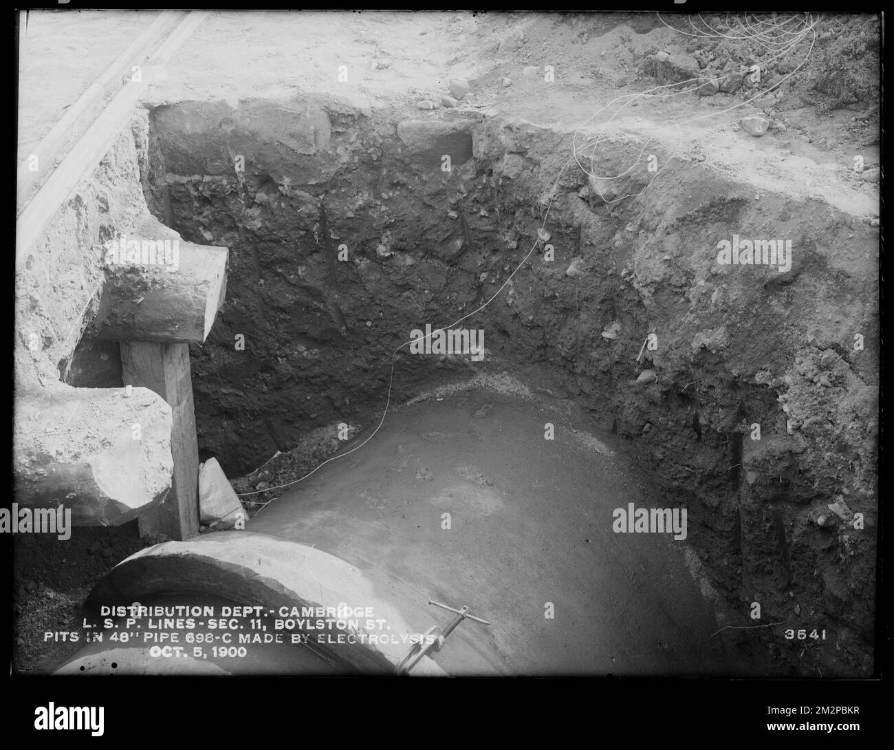 Electrolysis, Low Service Pipe Lines, Section 11, Boylston Street, pits ...