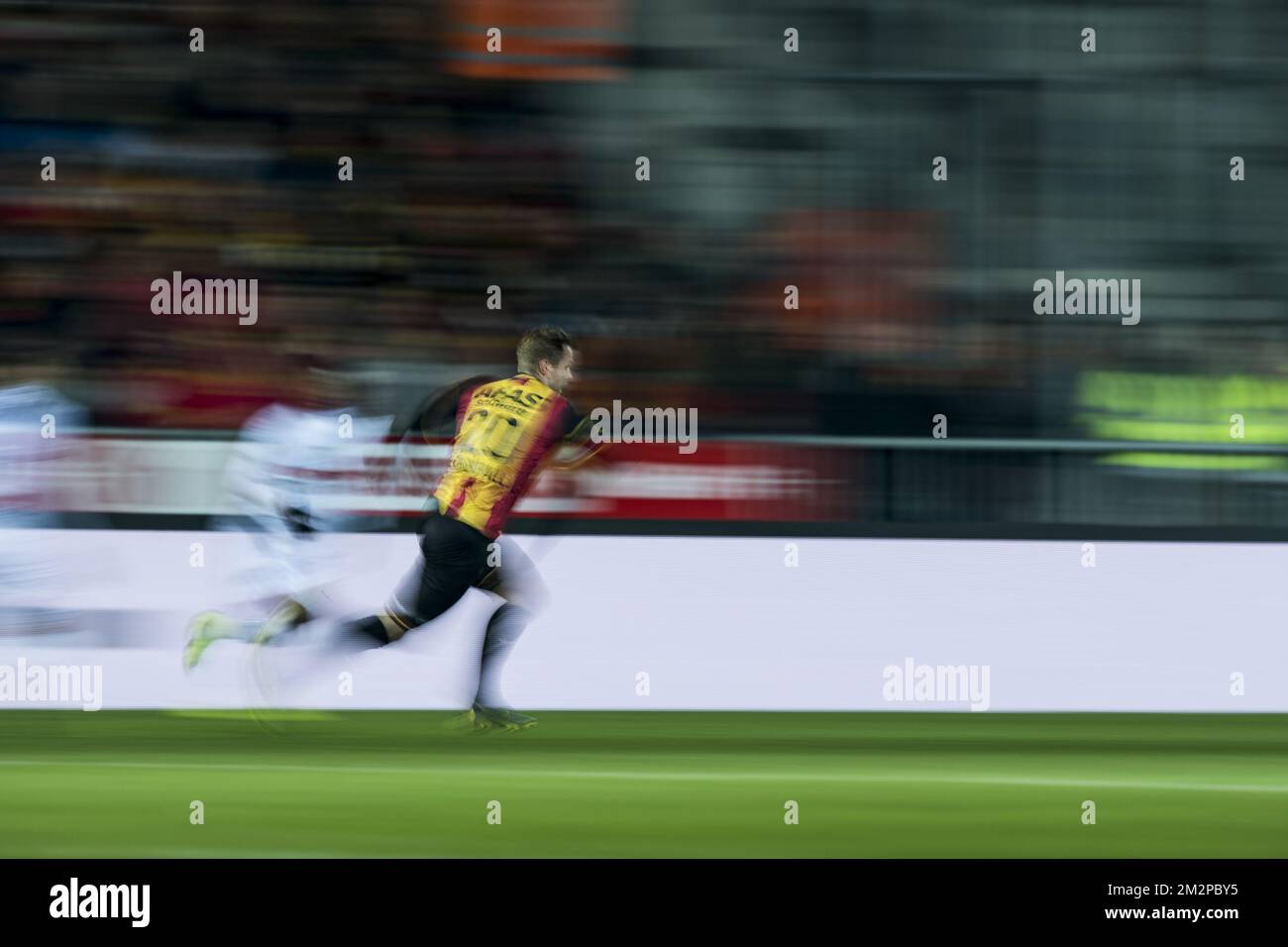 Mechelen's Gustav Engvall pictured in action during a soccer game ...
