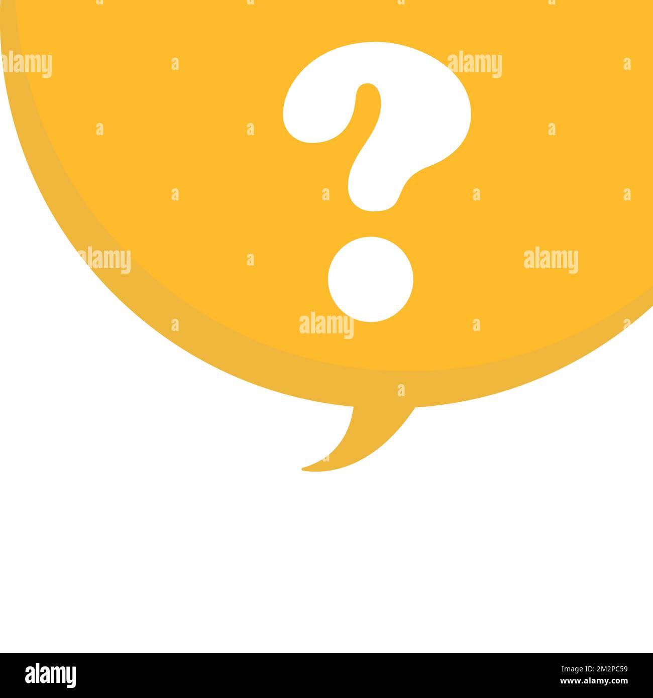 yellow speech bubble hand draw cartoon message box with question mark ...