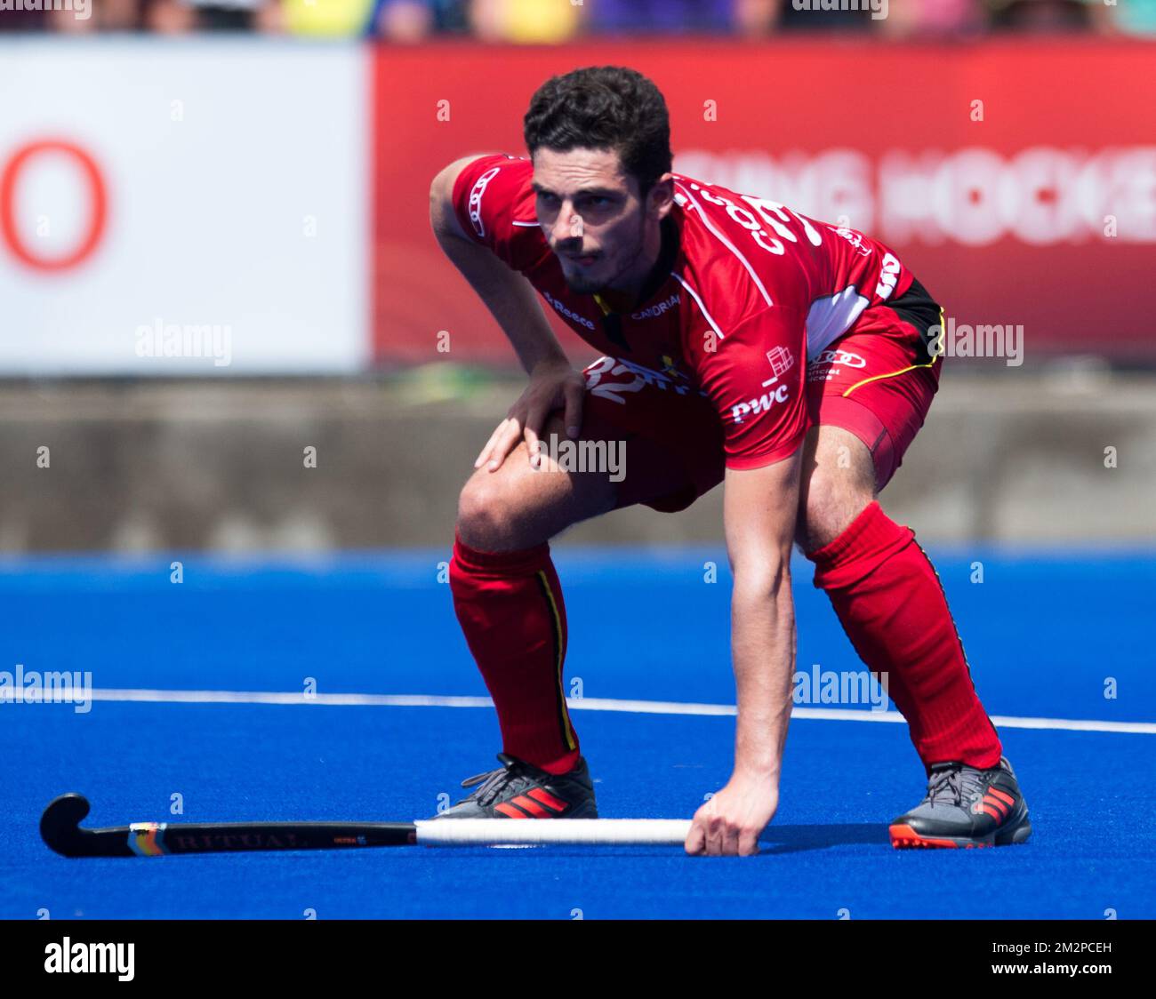 Belgium's Tanguy Cosyns pictured in action during a Pro League hockey ...