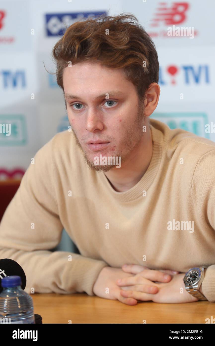 Standard's Alen Halilovic pictured during a press conference of Belgian ...