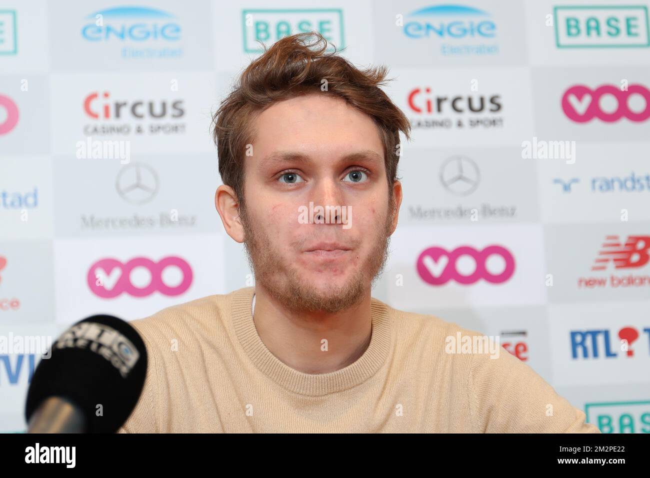 Standard's Alen Halilovic pictured during a press conference of Belgian ...