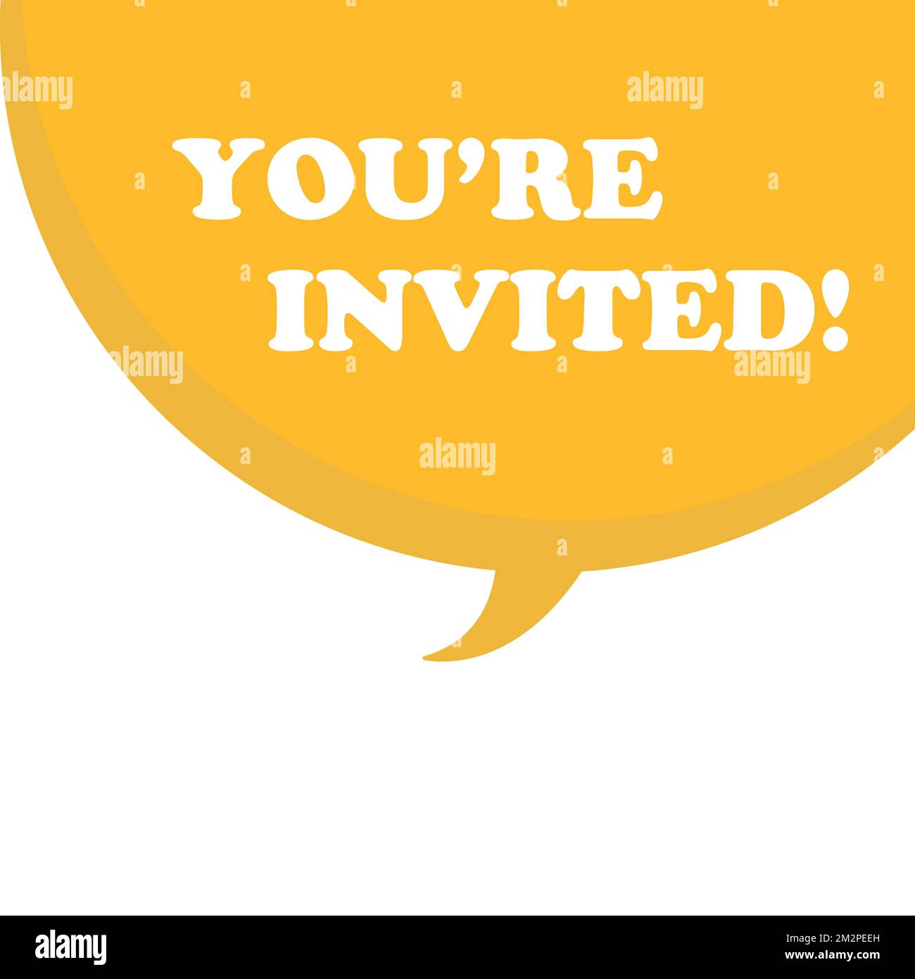 You're invited on speech bubble. Vector eps 10 illustration Stock Vector Image & Art - Alamy