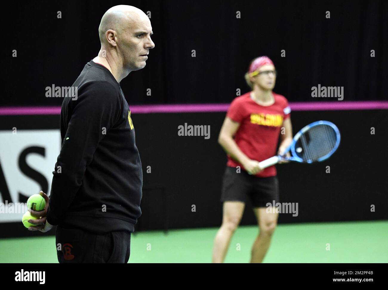 Belgian captain Johan Van Herck and Belgian Kirsten Flipkens pictured ...