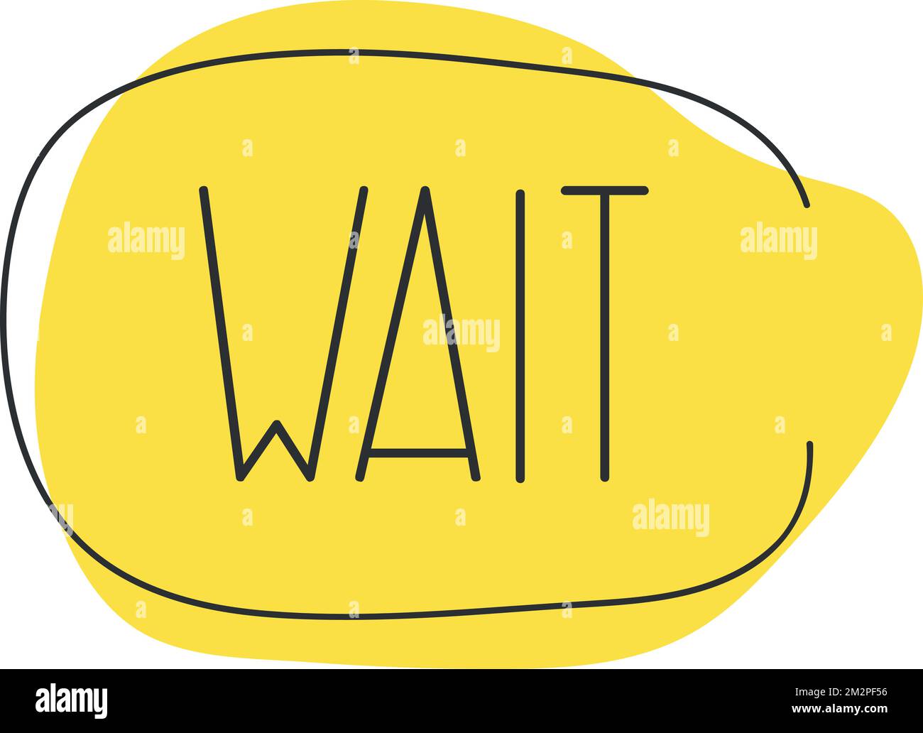 wait word in speech bubble. Cartoon style Stock Vector Image & Art - Alamy