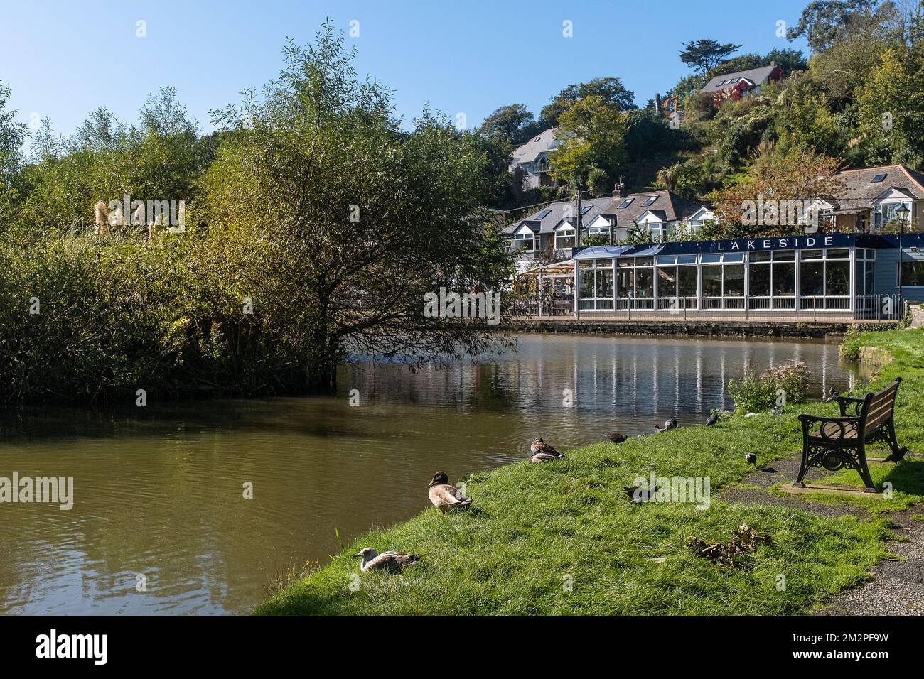 The Lakeside Restaurant Cafe in Trenance Park in Newquay in Cornwall in ...
