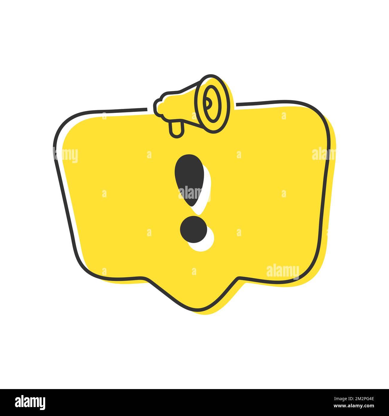 Exclamation mark icon, Attention concept, vector Stock Vector Image ...