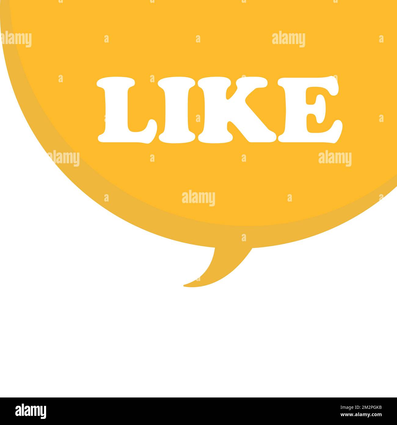 Speech bubble with expresion like word pop art flat style Stock Vector ...