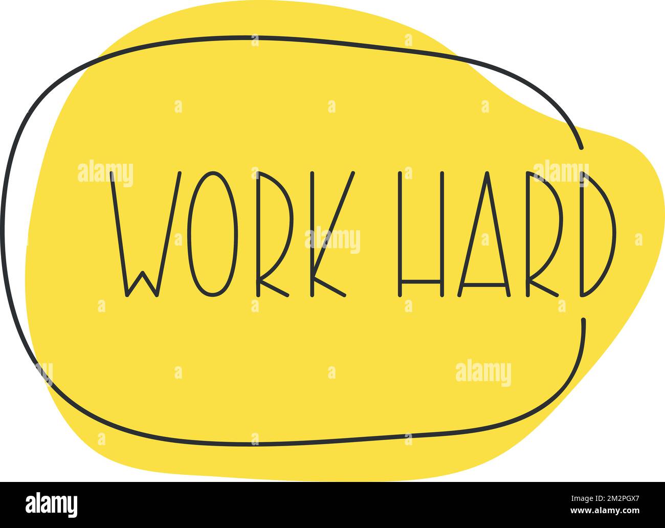 Work hard speech bubble banner pop art memphis style Stock Vector Image ...