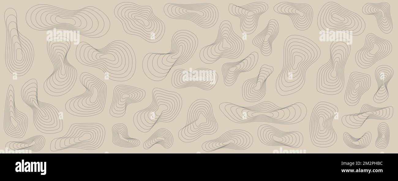 Set of abstract wave elements for design. Stylized line art background ...