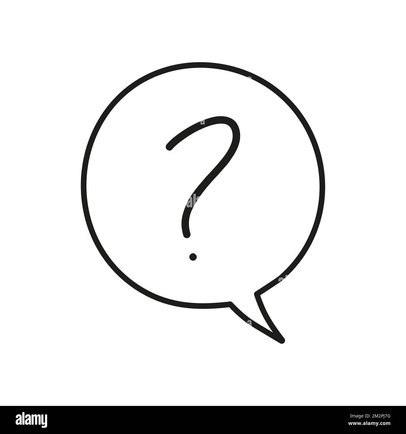 yellow speech bubble hand draw cartoon message box with question mark ...