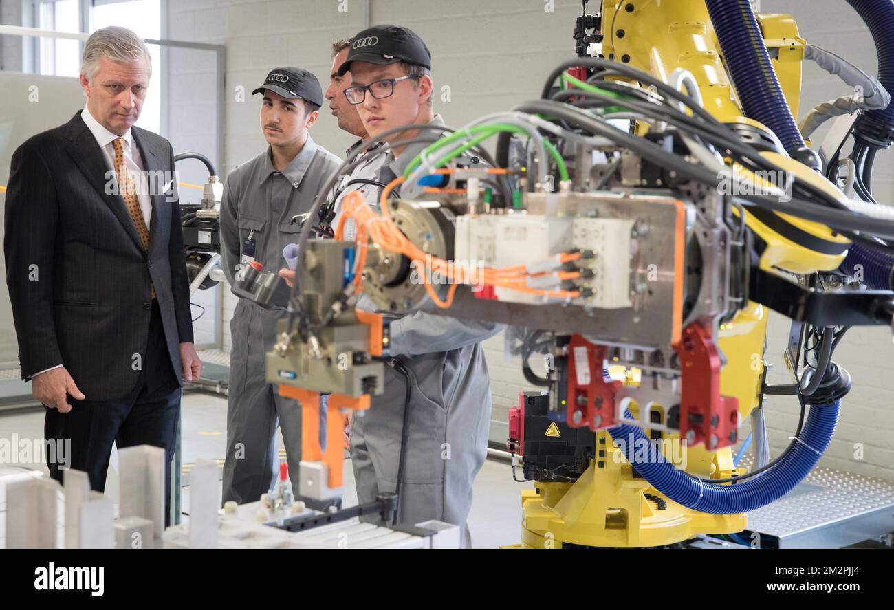 King Philippe - Filip of Belgium pictured during a visit of the Belgian ...