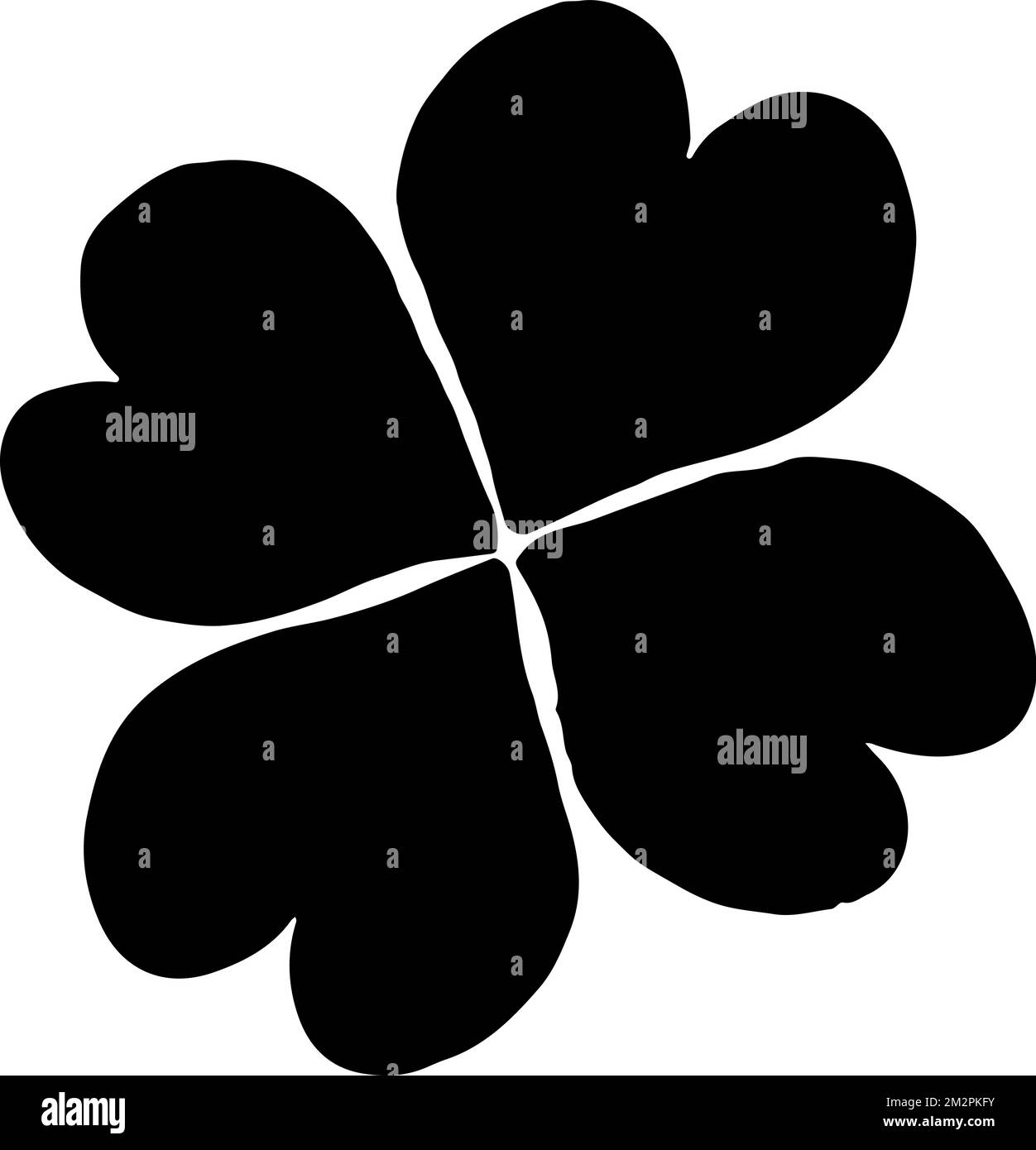 Silhouettes of four leaf clover Stock Vector Image & Art - Alamy