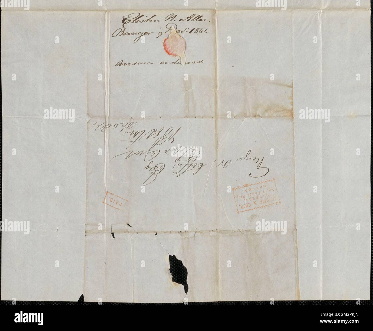 Elisha Allen to George Coffin, 9 December 1844 , Public land sales ...