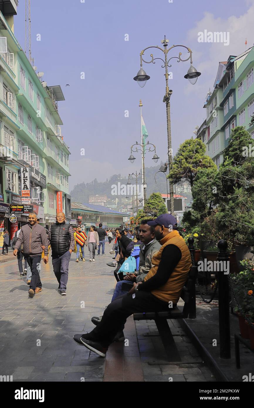 Gangtok, Sikkim, India - 11th October 2022: beautiful townscape of ...