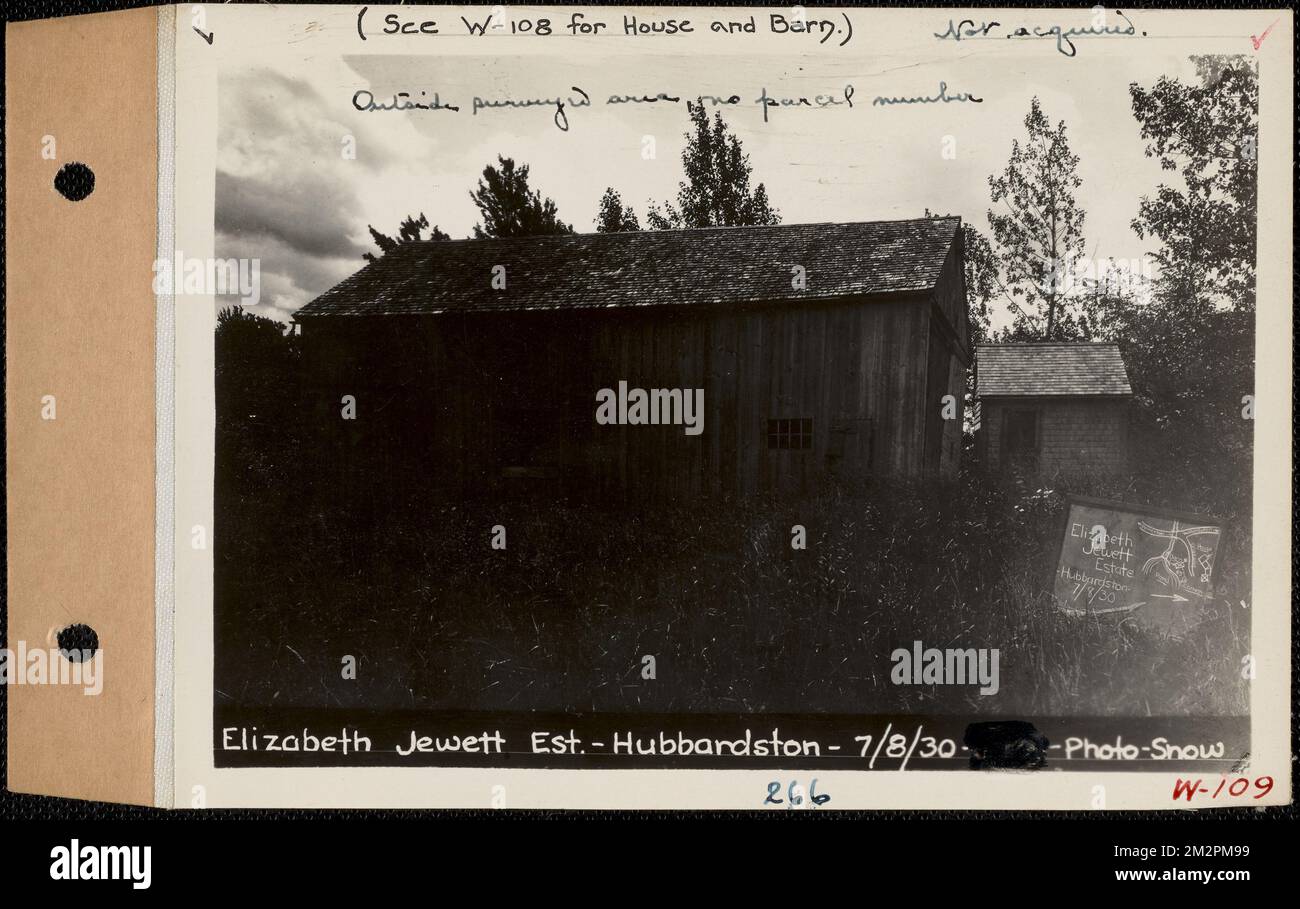 Elizabeth Jewett estate, barn, Hubbardston, Mass., Jul. 8, 1930 : Not ...