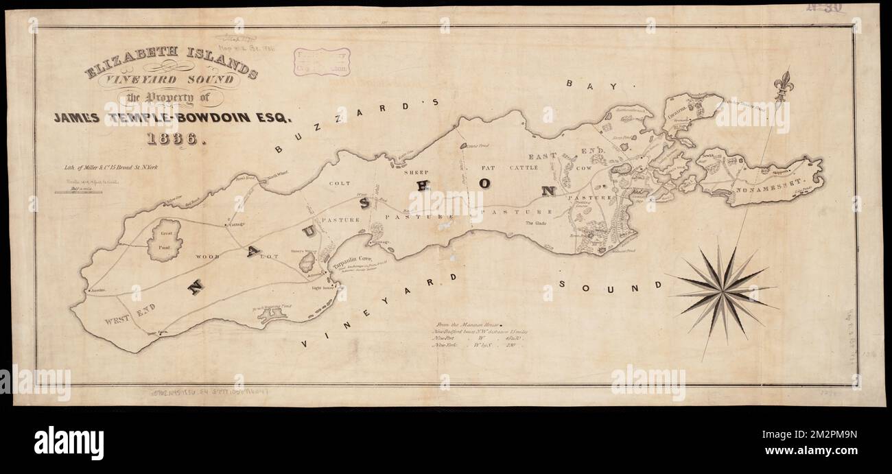 Elizabeth Islands : Vineyard Sound the property of James Temple-Bowdoin ...