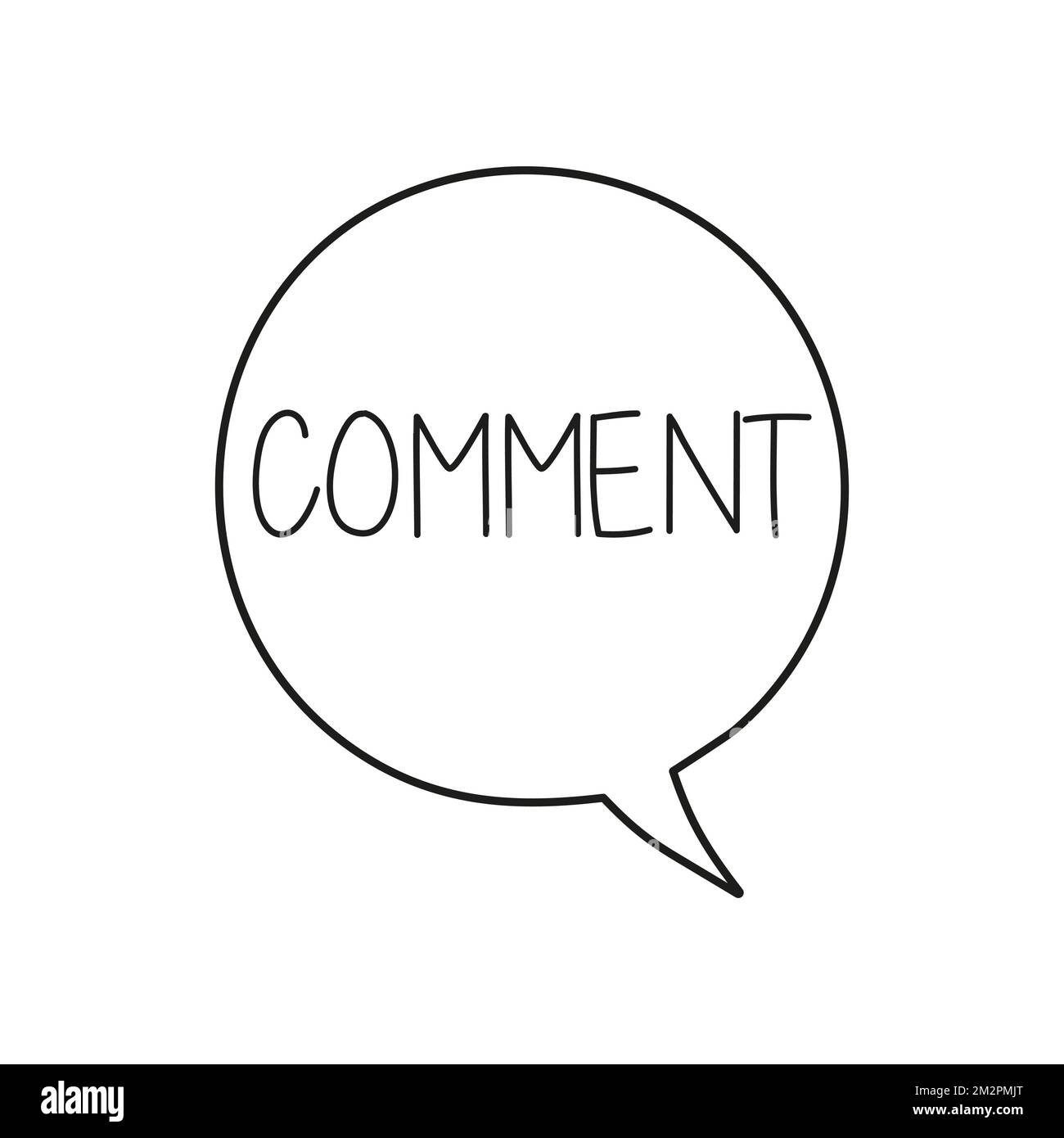 Hand-drawn cartoon speech bubble comment Stock Vector Image & Art - Alamy