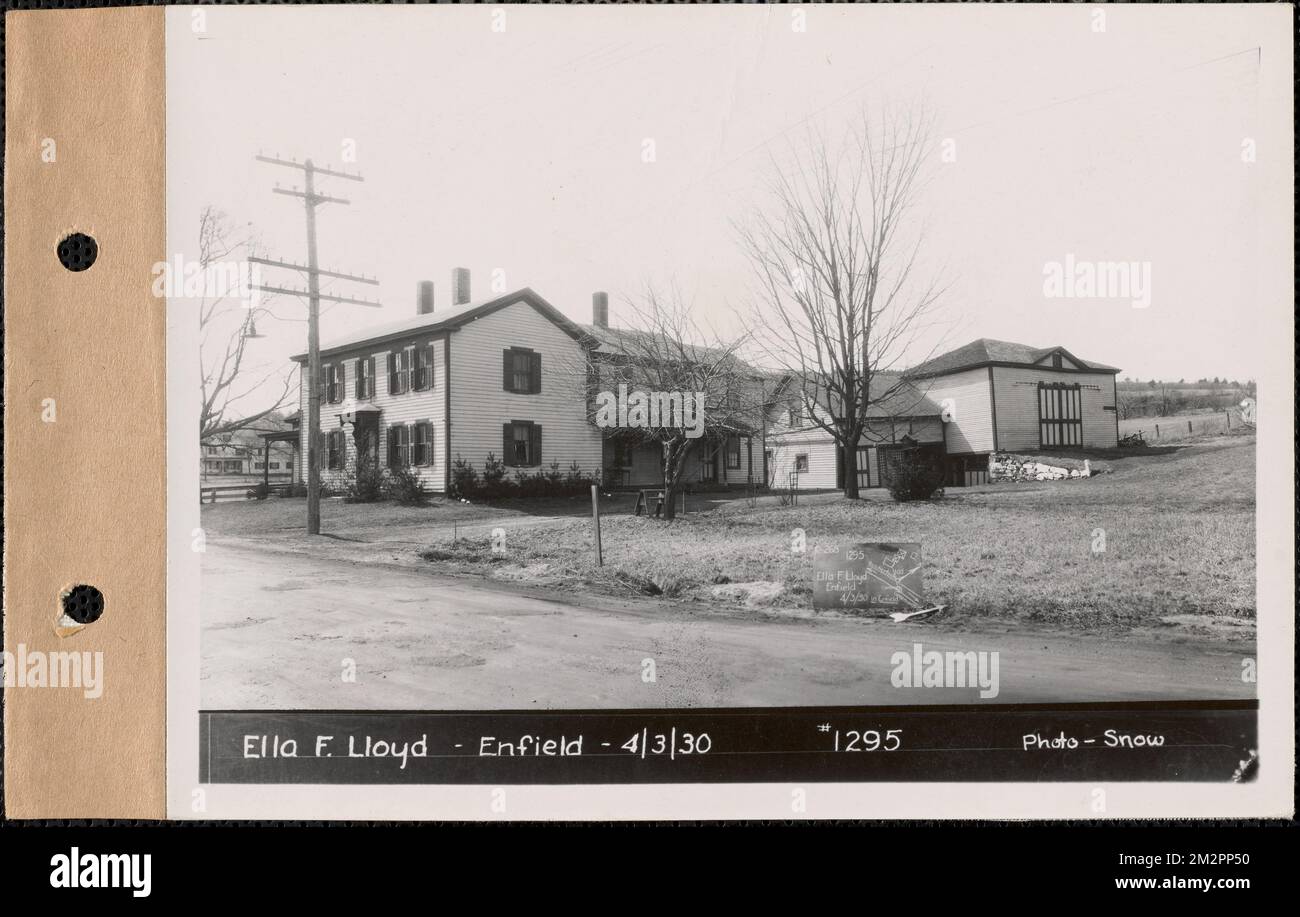 Ella F. Lloyd, house, barn, Enfield, Mass., Apr. 3, 1930 : Parcel no ...