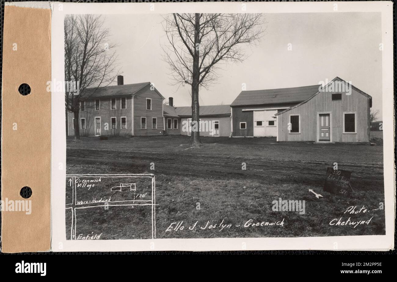 Ella J. Joslyn, house, barn, Greenwich, Mass., Mar. 28, 1928 : Parcel ...