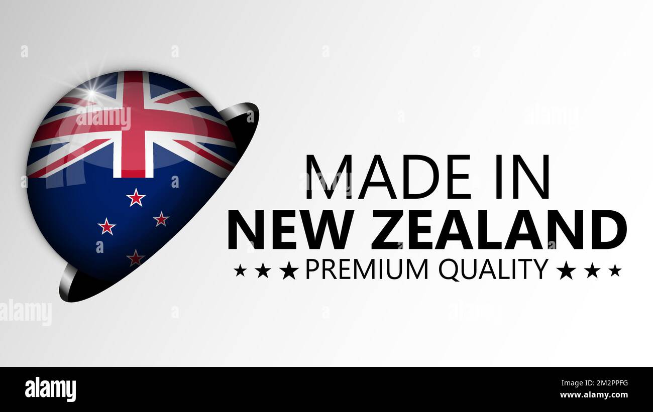 Made in Newzealand graphic and label. Element of impact for the use you ...
