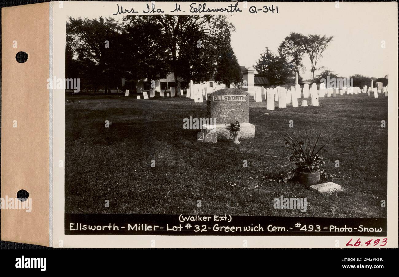 Ellsworth - Miller, Greenwich Cemetery, Walker Extension, lot 32 ...