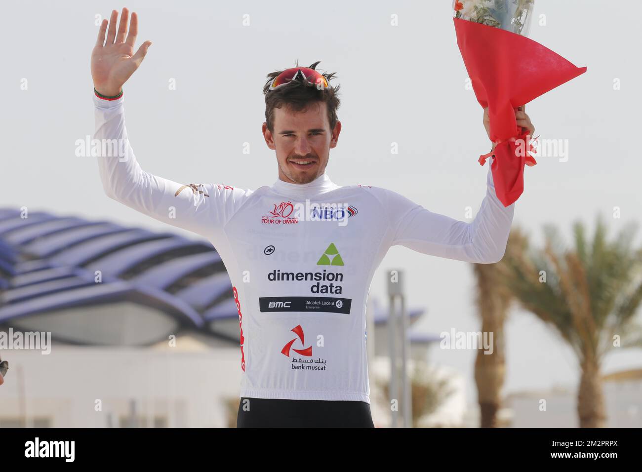 South-African Ryan Gibbons of Team Dimension Data, leader of the Young ...