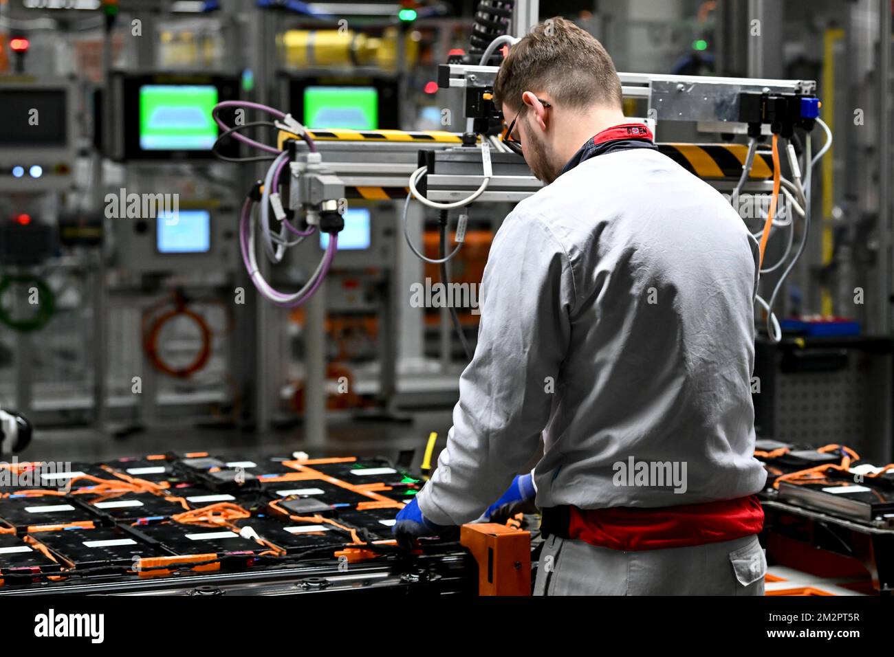 at a press moment for the start of production of the Q8 e-tron and Q8 ...