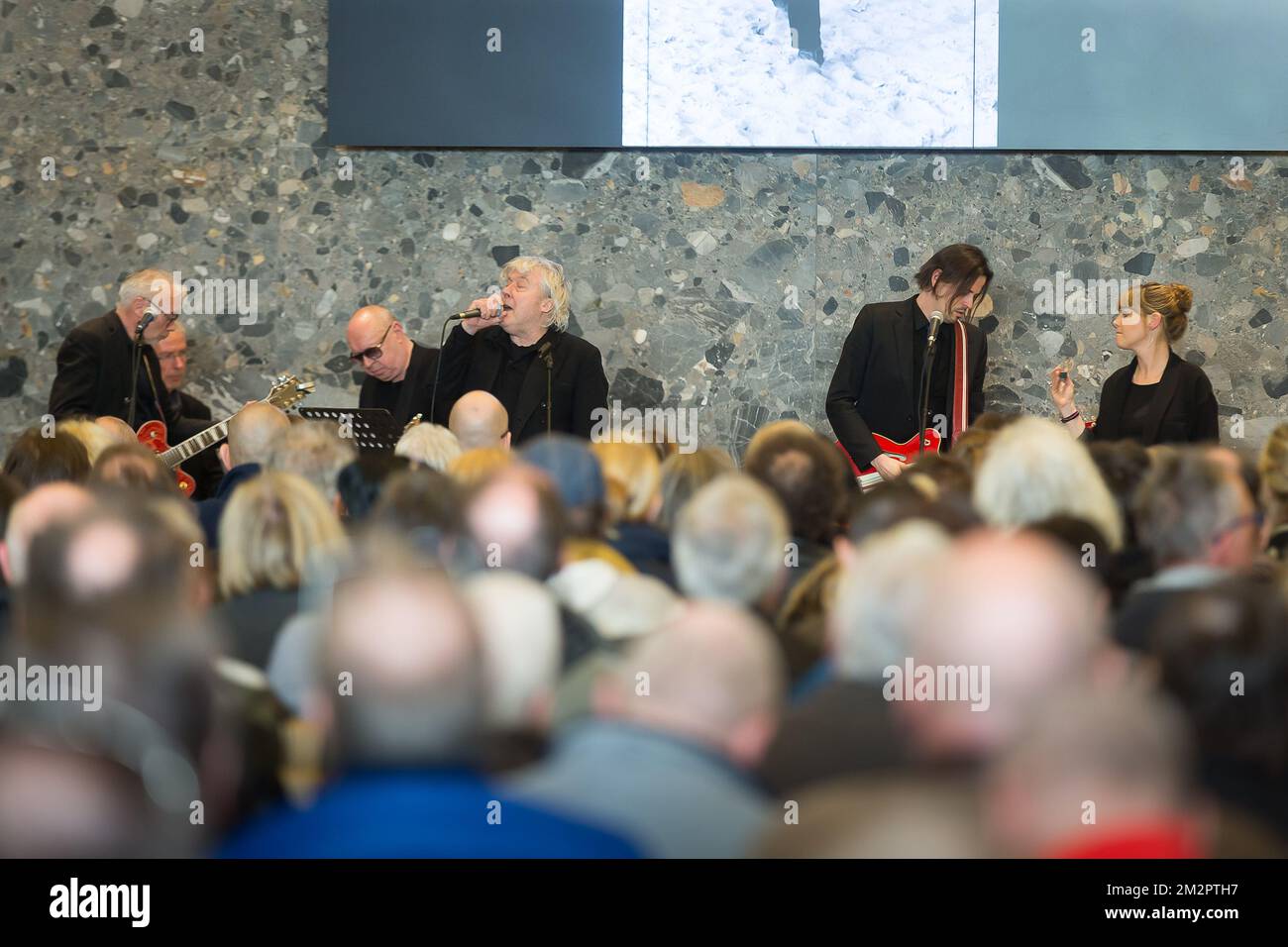 Patrick Riguelle, Jan Hautekiet, singer Arno Hintjens and Singer and ...