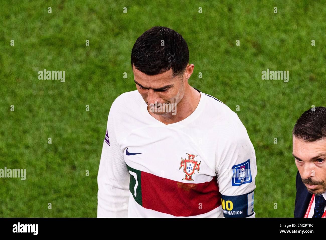 Al Thumama Stadium Cristiano Ronaldo Of Portugal After Losing The Match