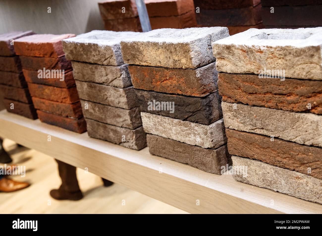 Illustration picture shows Nelissen bricks during the opening of the ...
