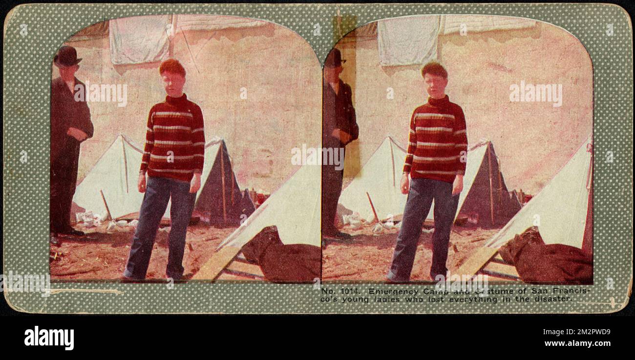 Emergency camp and costume of San Francisco's young ladies who lost ...