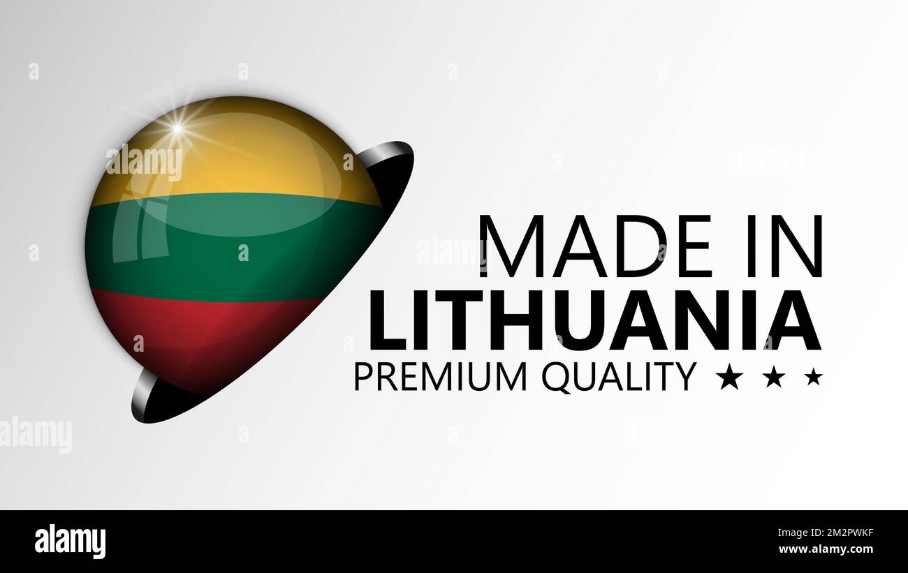 Lithuanian flag vector vectors hi-res stock photography and images - Alamy