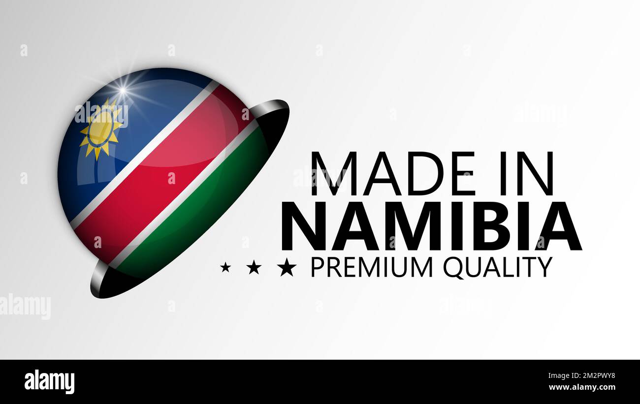 Made in Namibia graphic and label. Element of impact for the use you ...