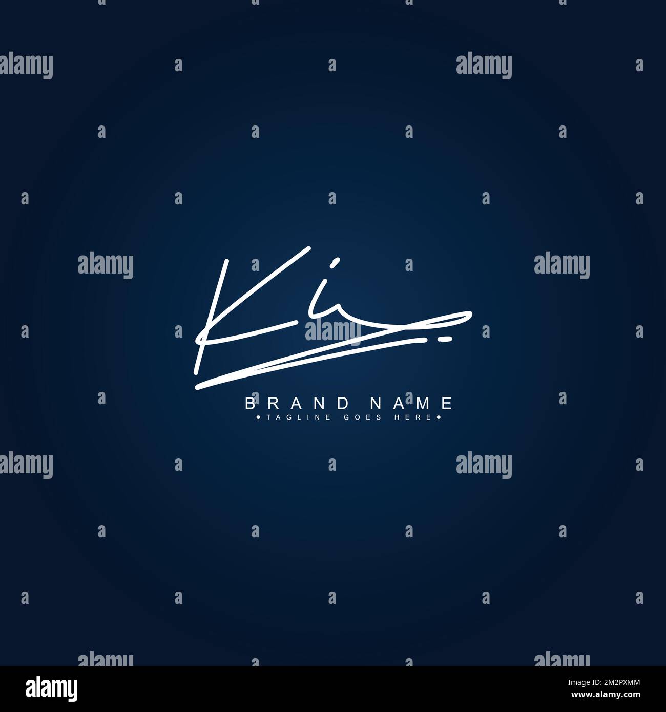 KI Handwritten Signature logo - Vector Logo Template for Beauty ...
