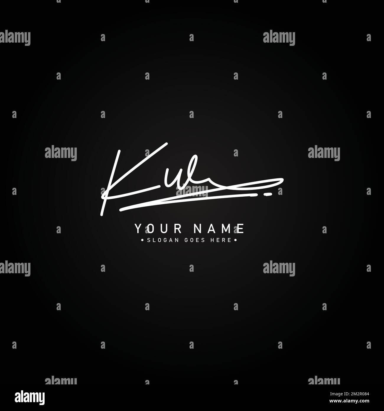 KW Signature Logo - Handwritten Vector Logo Template for KW Alphabet ...