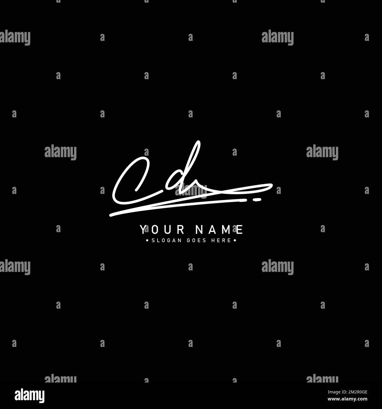 Simple Signature Logo for Alphabet CD - Handwritten Signature for ...