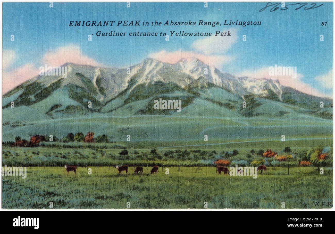 Emigrant Peak in the Absaroka Range, Livingston - Gardiner entrance to ...