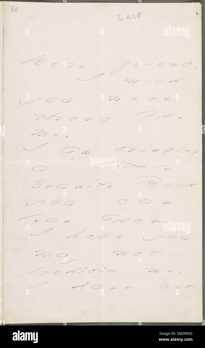 Emily Dickinson, Amherst, Mass., autograph letter to Mary Channing ...