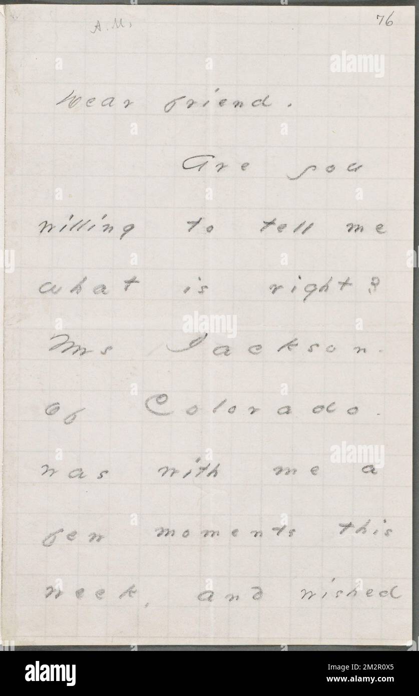 Emily Dickinson, Amherst, Mass., autograph letter to Thomas Wentworth ...