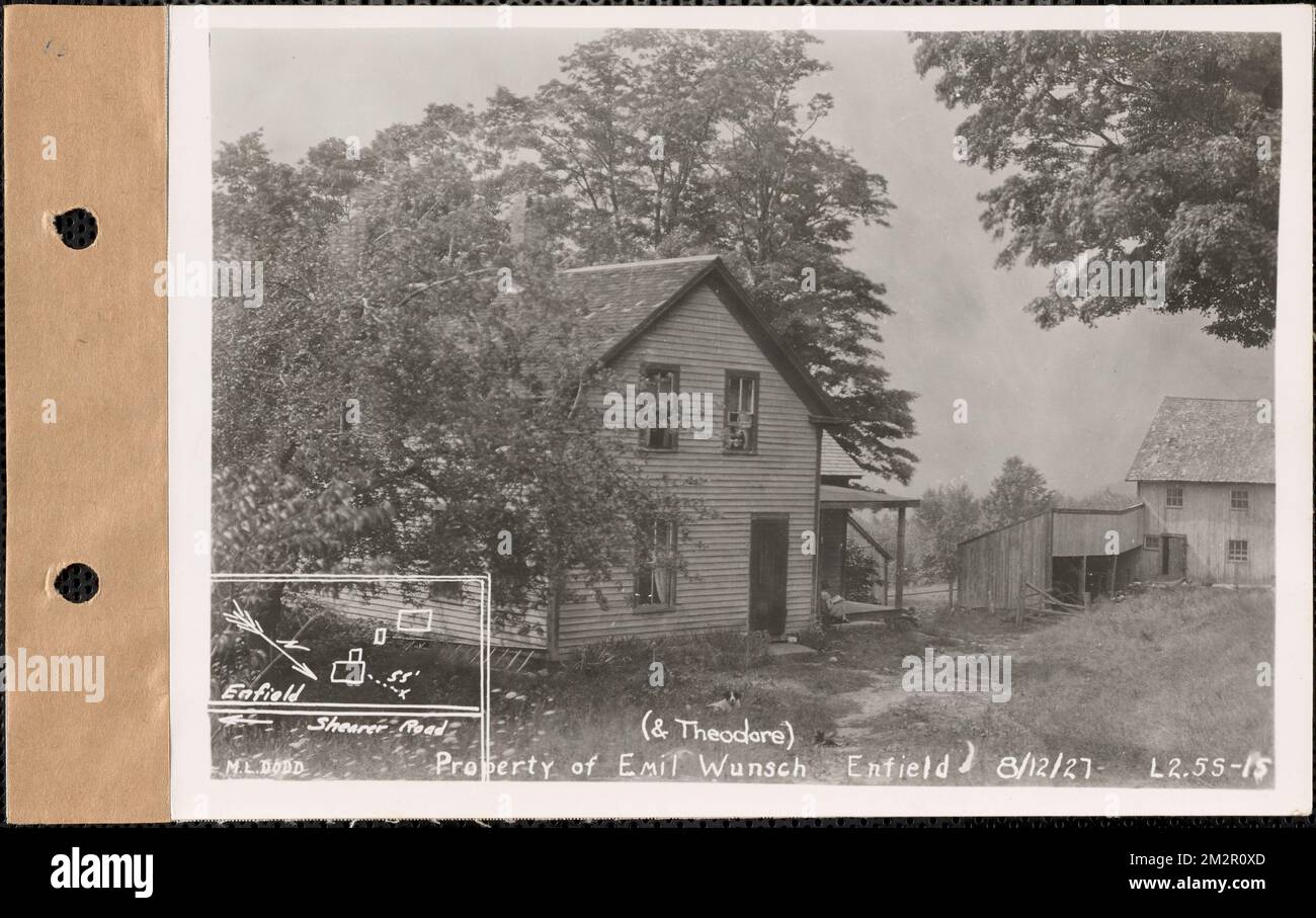 Emil and Theodore Wunsch, house and barn, Enfield, Mass., Aug. 12, 1927 ...