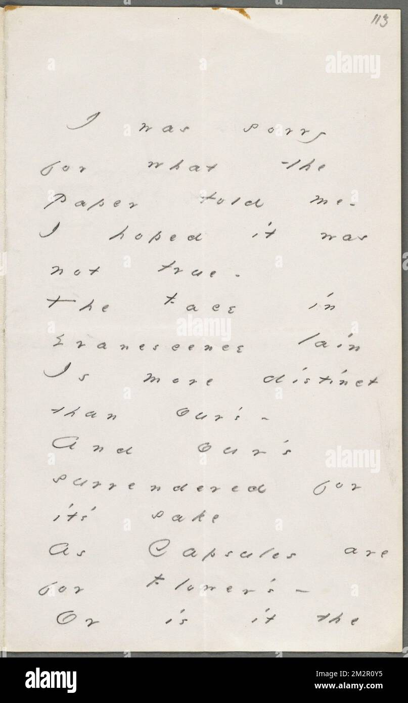 Emily Dickinson, Amherst, Mass., autograph letter to Thomas Wentworth ...