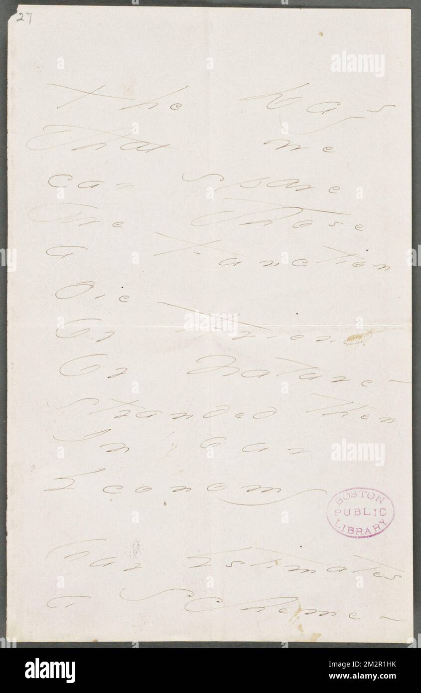 Emily Dickinson, Amherst, Mass., autograph manuscript poem: The Days ...